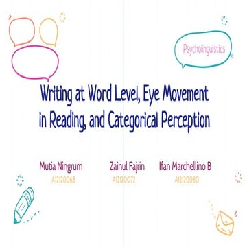 what is writing at world level,catagorical perception | PPTX