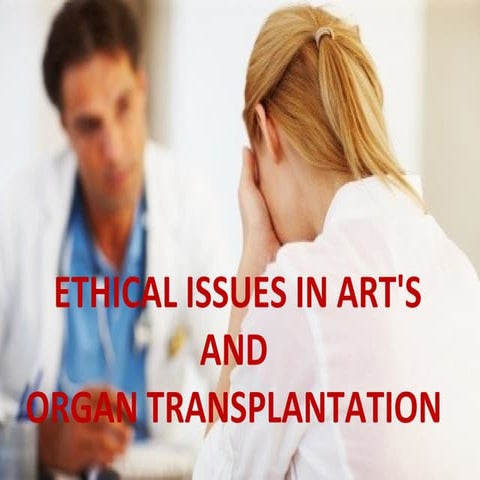 ETHICAL ISSUES IN REPRODUCTIVE TECHNOLOGY AND ORGAN TRANSPLANTATION | PPT