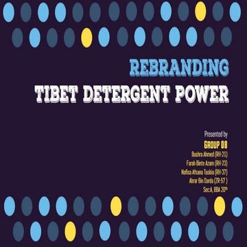 Rebranding Tibet Detergent Powder | PPTX