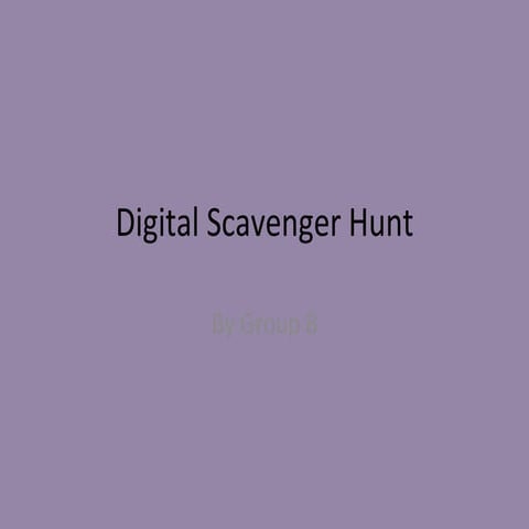 Digital Scavenger Hunt | PPTX