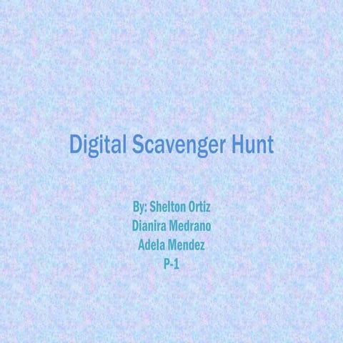 Digital Scavenger Hunt | PPTX