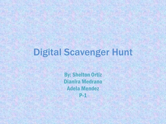 Digital Scavenger Hunt | PPT