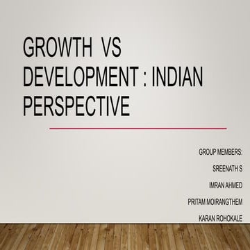 Economic growth and development | PPTX