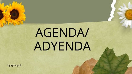 ADYENDA lesson in Filipino sa Piling Larang | PPT