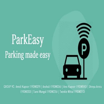 Online Parking System- Business Model | PPTX