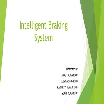 intelligent braking system ppt | PPTX