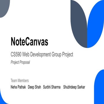 NoteCanvas : note taking web application | PPTX