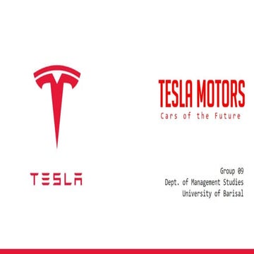 Tesla Motors and Their TQM Process | PPTX
