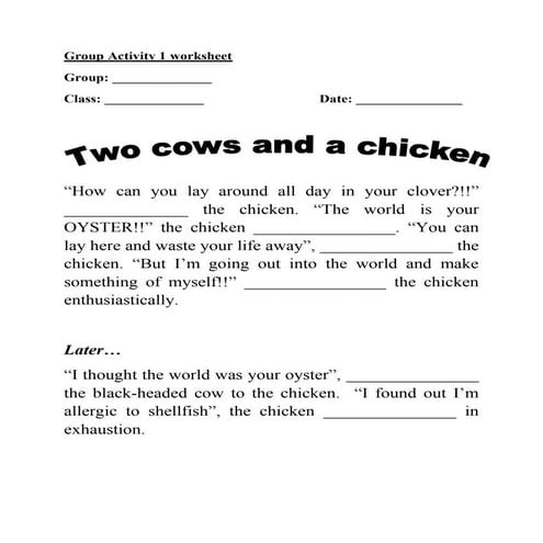 Group activity 1 worksheet | DOCX