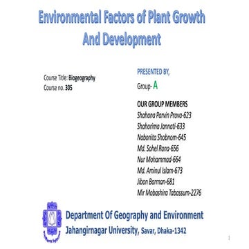 Environmental factors that affecting plant growth] | PPTX