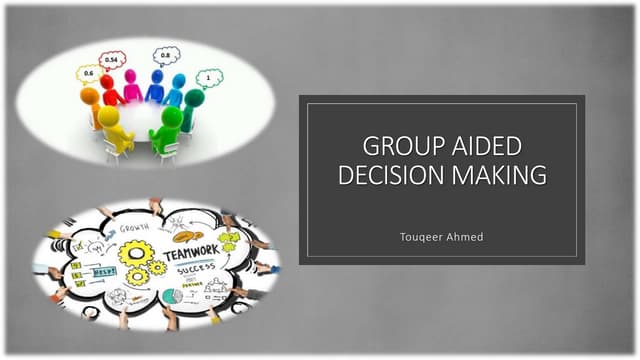 Techniques of group decision making | PPTX