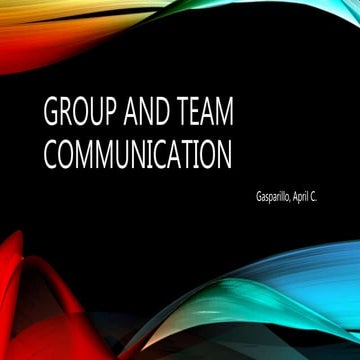Group and team communication | PPTX