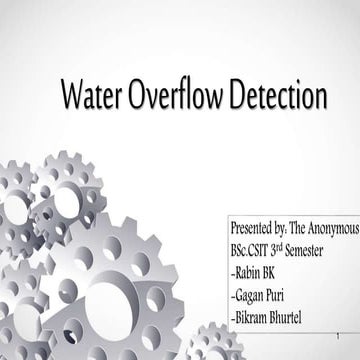 Water overflow system design using arduino | PPTX