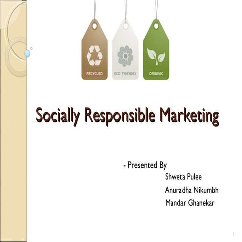 Socially Responsible Marketing | PPT