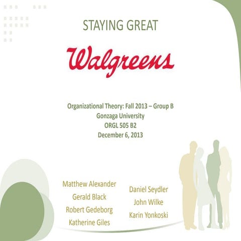 Group B - Walgreens | PPTX