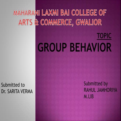 Group behavior | PPT