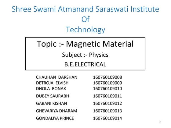 Physics investigatory project ON MAGNETS CLASS 12 | PDF