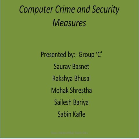 Computer Crime | PPT | Crime & Harmful Acts to Individuals, Society ...