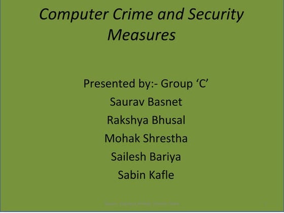 CYBER CRIME | PPTX