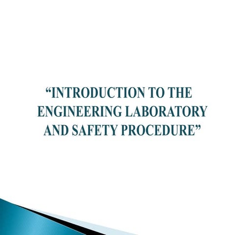 Engineering laboratory and safety Procedure | PDF