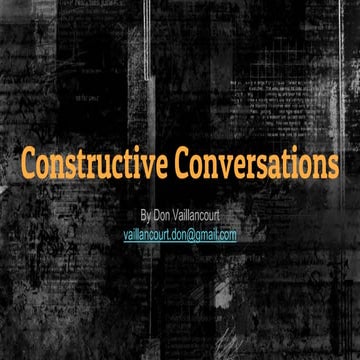 Group Coaching - Constructive Conversations | PPTX