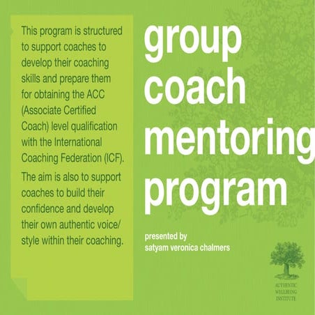 ACC Group Coach Mentoring Program Outline | PDF | Education