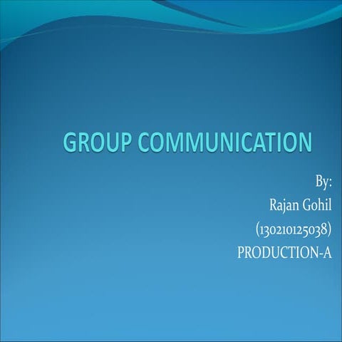 Group communication | PPT