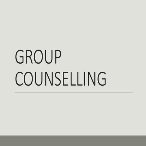 TYPES OF COUNSELLING | PPTX