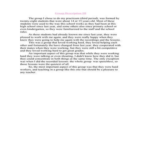 Group description iii | DOC