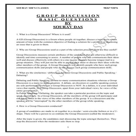 Group discussion | PDF