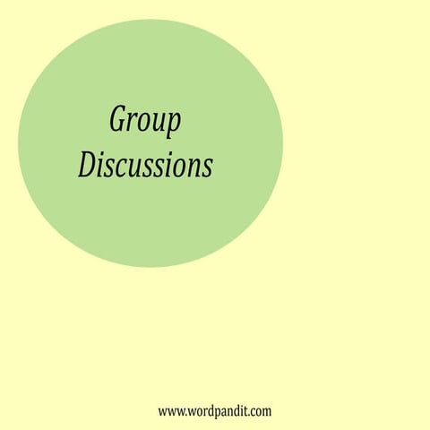 Group discussions how to generate content | PPT