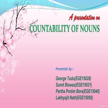 Countability of nouns | PPT