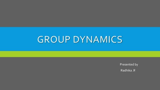 Chapter 1 introduction to group dynamics | PPT