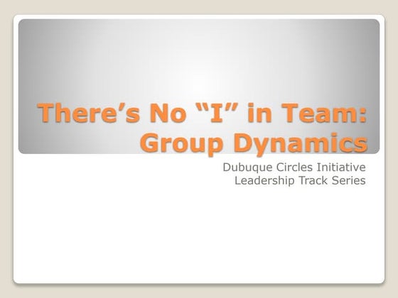 Group dynamics | PPT