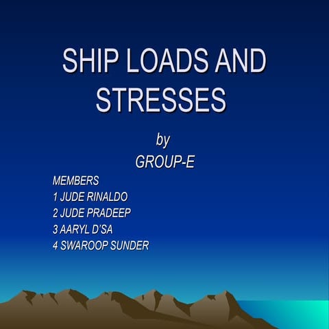 Ship stresses | PPTX