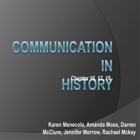 History of communication | PPTX