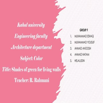 This is about the usage of color in universities design | PPTX