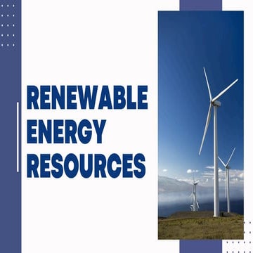Renewable Energy Resources (Solar, Wind, Nuclear, Geothermal ...
