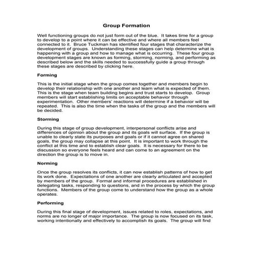 Group formation | PDF