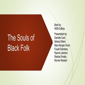 Group four final project souls of black folk | PPTX