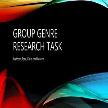 Group genre research task | PPTX