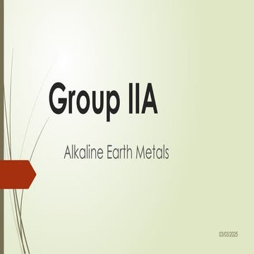 TABle of elements group 2a, 2b, 3a lecture slide | PPTX