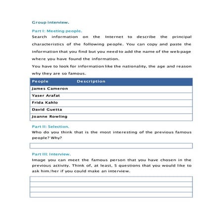 Group interview | PDF