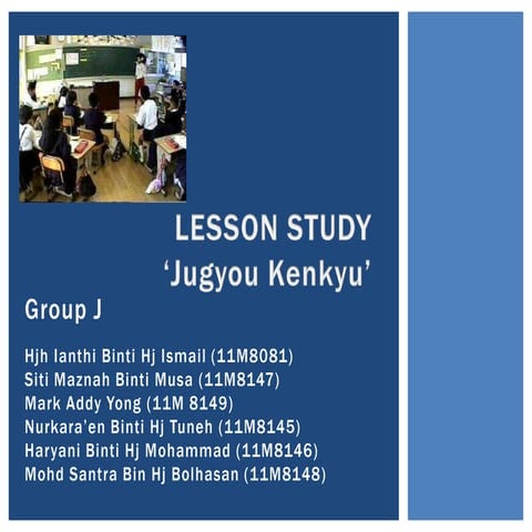 Group J Lesson Study Presentation | PPTX