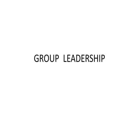 Group leadership | PDF
