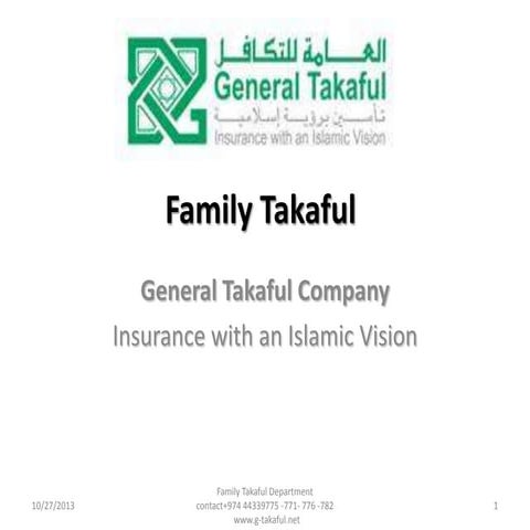 Group life family takaful rd o27102013 | PPTX