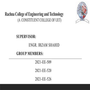 Final year presentation for FYP Engineering Electrical 22 | PPTX