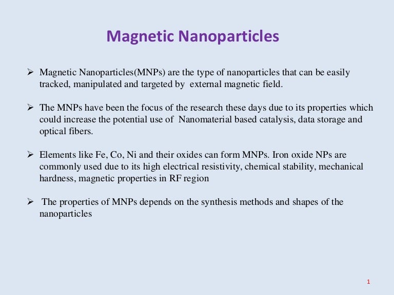 Magnetic Nanomaterials