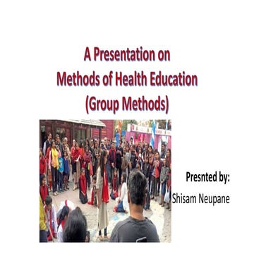 Group methods of health education | PPTX