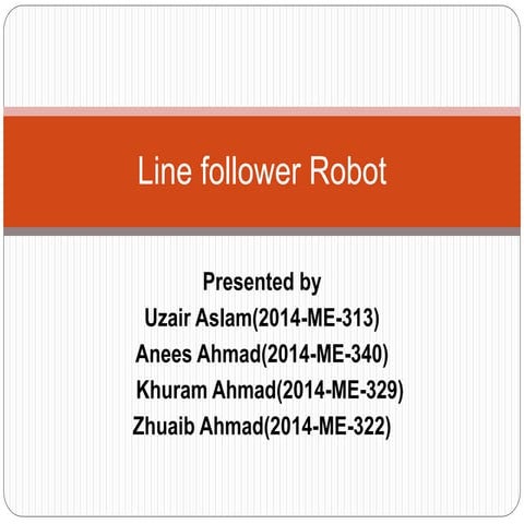 line following robot ppt